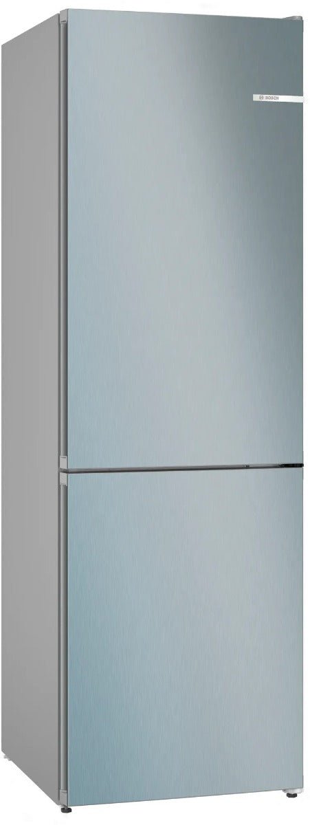 Bosch KGN362LDFG 220 volt bottom mount refrigerator 13 CU FT Silver Fi