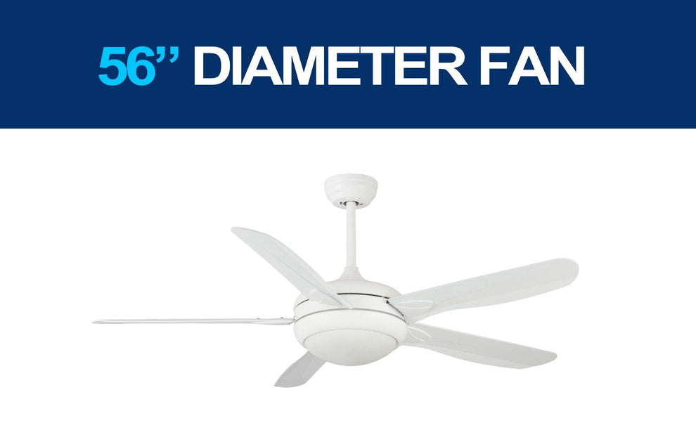 Daewoo 220 volt ceiling fan White with LED light remote 5 blades 220v ...