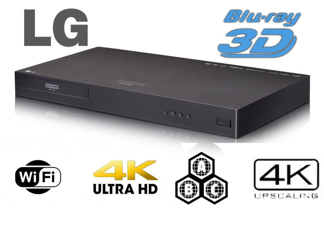 LG 4K Region Free Smart WiFi UHD 4K Ultra HD Blu-ray & DVD Player Multi ...