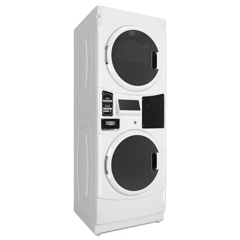 MAYTAG MLE22PRTGW 220 volt COMMERCIAL ELECTRIC SUPER-CAPACITY STACK WA
