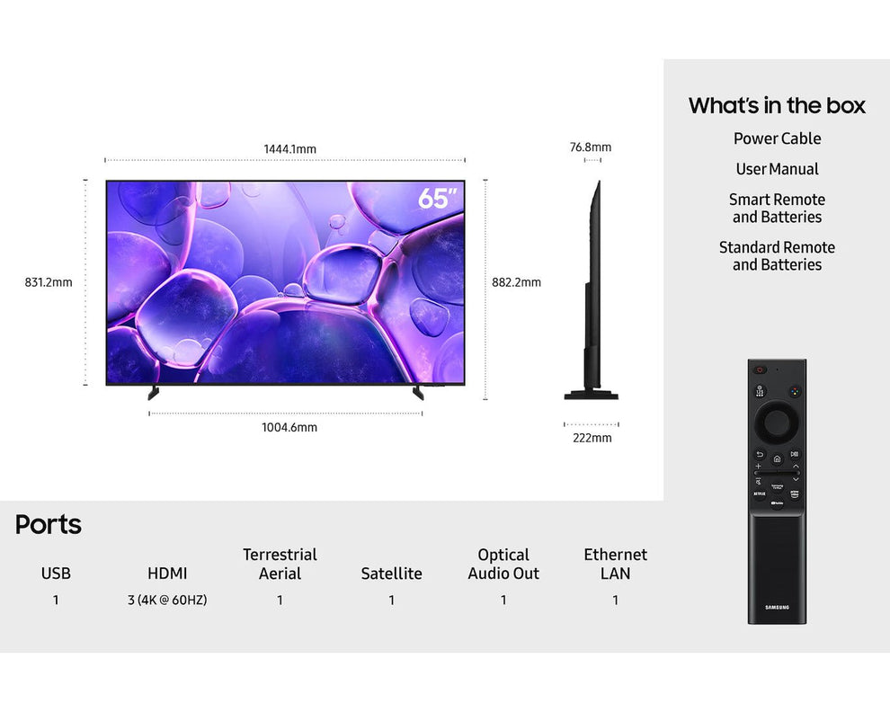 Samsung UA-7050U8000 70" 4K UHD Multi-System Smart LED TV 220–240V