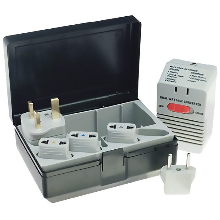 Travel Voltage Converter Kit with Plug Adapters