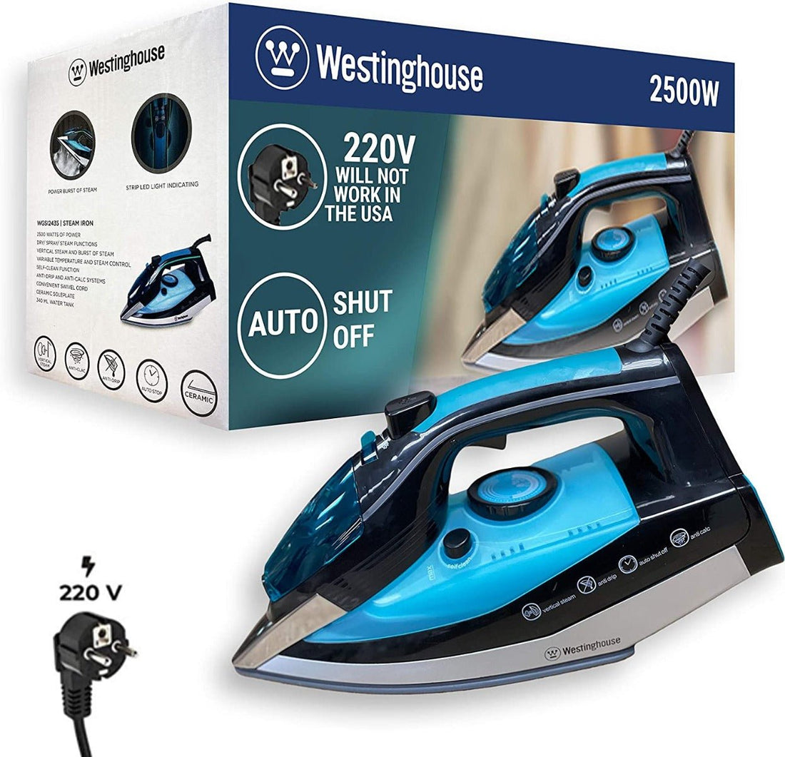 Westinghouse 220 volt Iron Auto Shut Off 2500 watts with Steam 220v ...